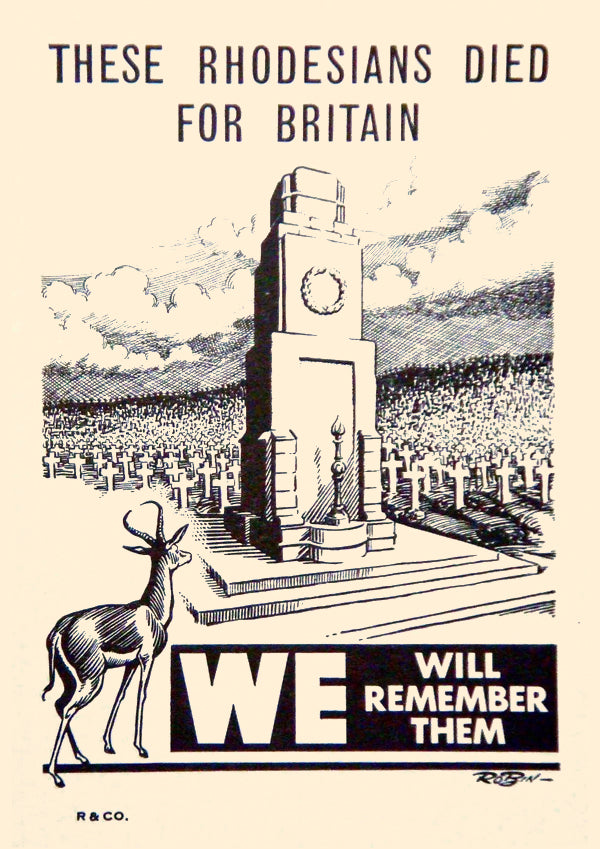 These Rhodesians died for Britain — Rhodesian poster – Propagandopolis