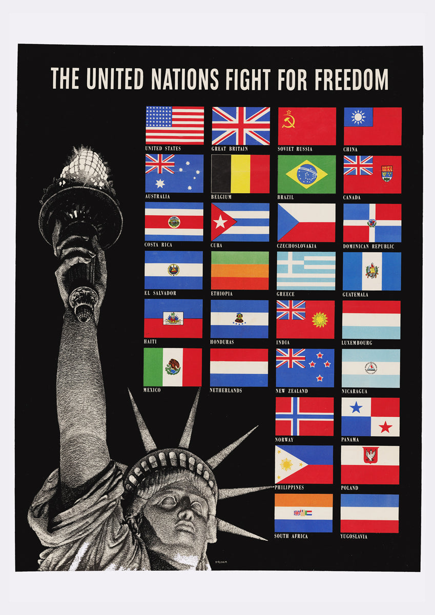 The United Nations fight for freedom — American World War Two poster ...