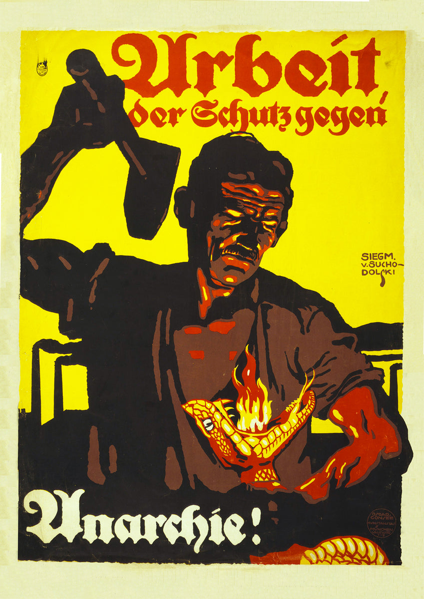 Work, the protection against anarchy – German poster – Propagandopolis